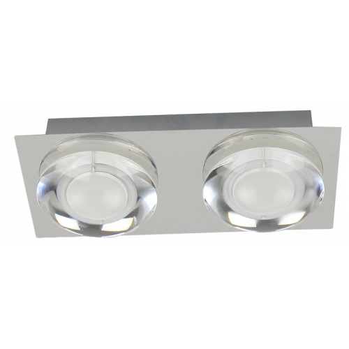 Spot-Light Plafonnier Chrome Primo, LED Inclue 2x 5W , IP20, 230V A...