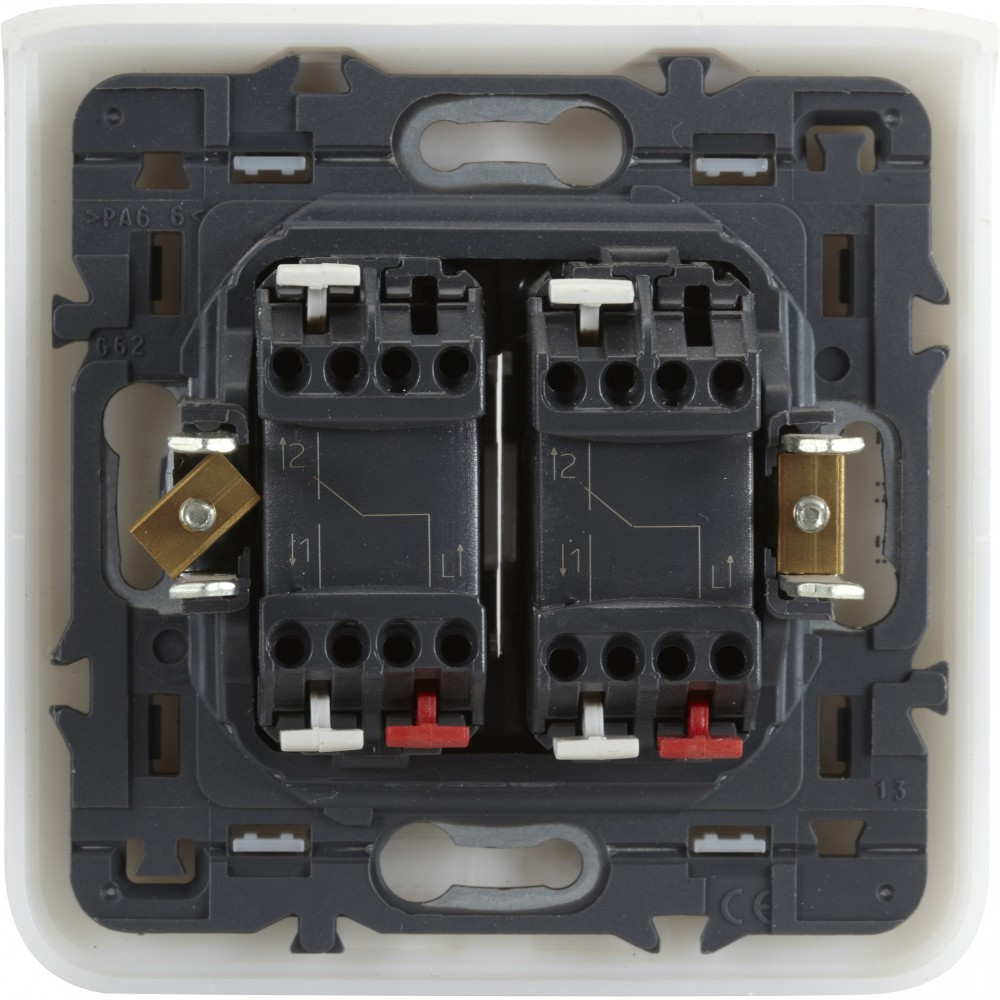 Legrand Double interrupteur va-et-vient Mosaic, blanc, LEGRAND