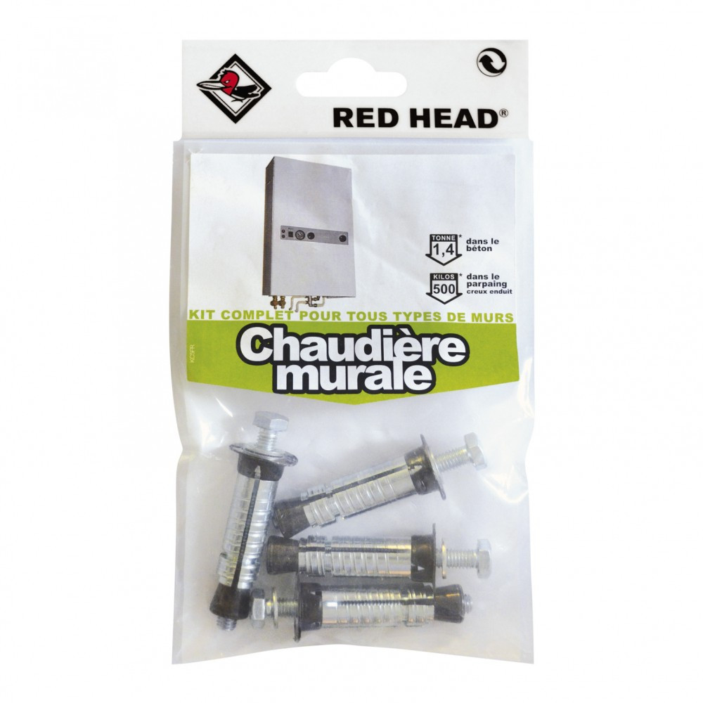 Red head kit chevilles à expansion chaudière murale RED HEAD, Diam....