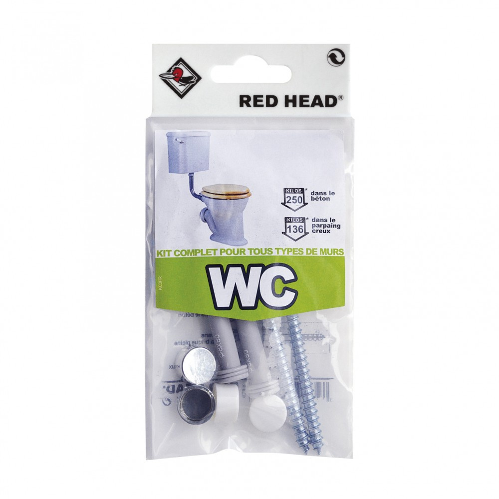 Red head kit chevilles à verrouillage de forme wc RED HEAD, Diam.8