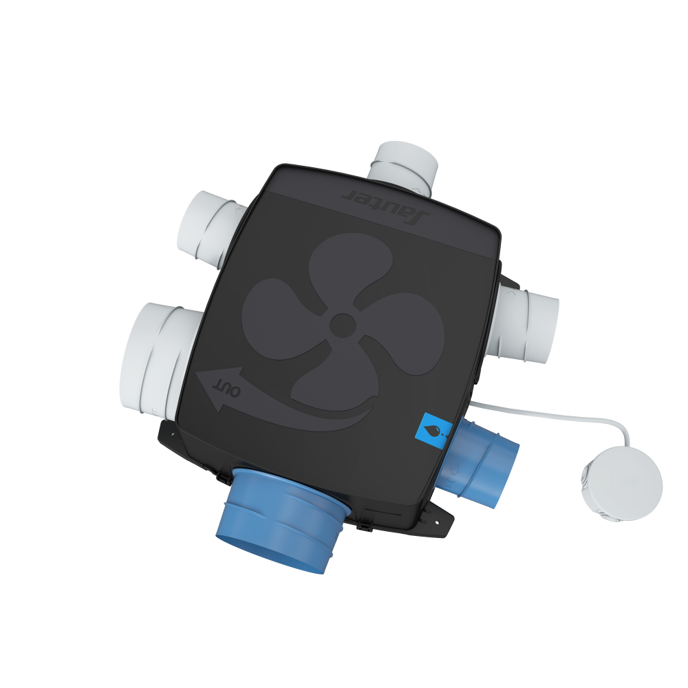 SAUTER Kit extra plat VMC autoréglable à détection d'humidité Agali...