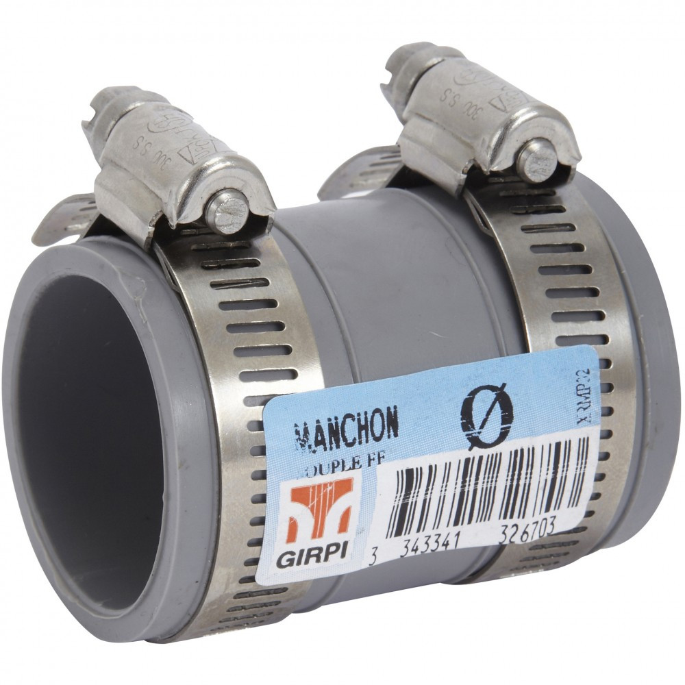 Girpi Manchon en pvc à compression, femelle / femelle, D.32