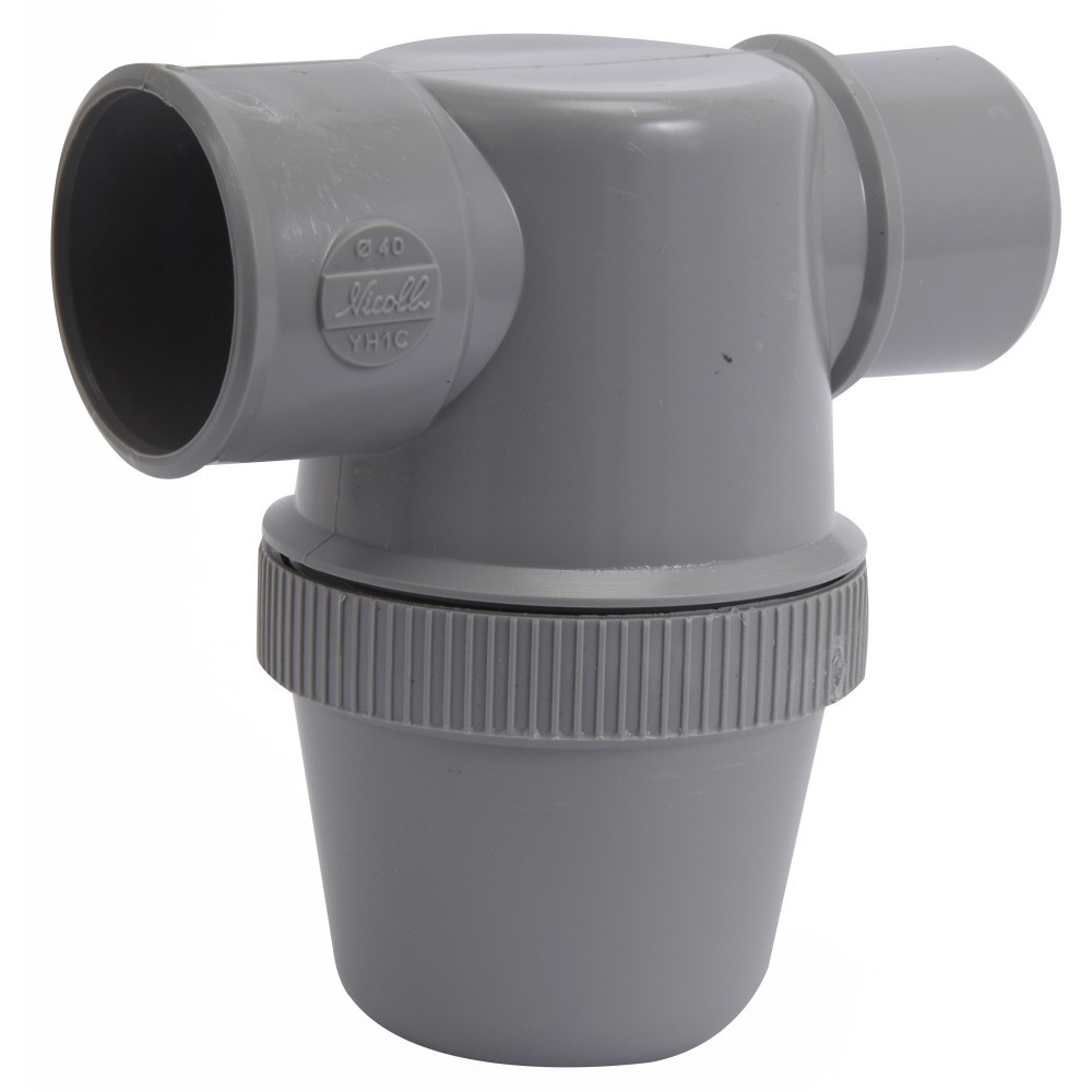 Girpi Siphon de parcours en pvc à coller, mâle / femelle, D.40