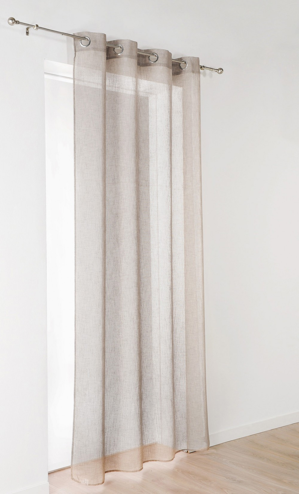 LINDER Voilage tamisant, Lium beige foncé l.140 x H.240 cm