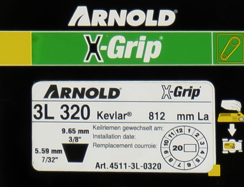 Arnold Courroie trapézoïdale X-Grip V de type 3L320