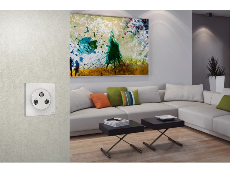 SCHNEIDER ELECTRIC Plaque Double Odace Styl, Aluminium