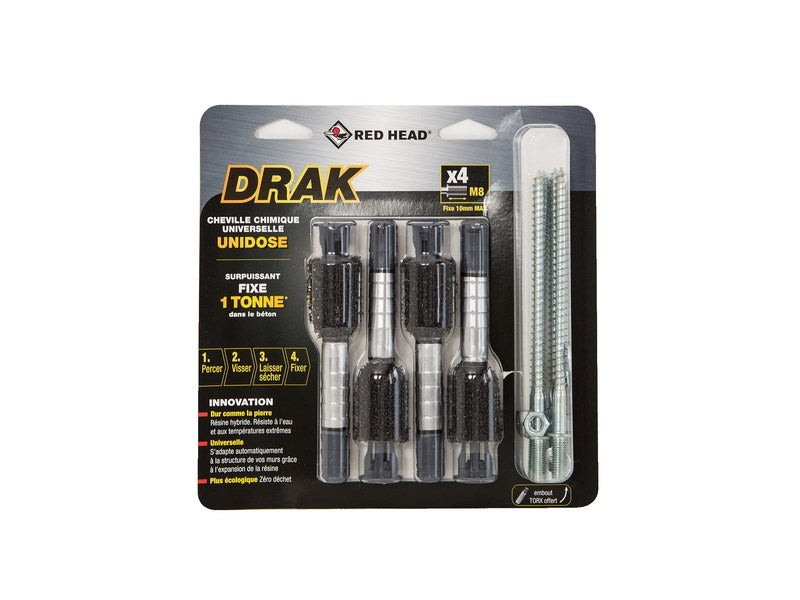 Red head Kit De Scellement Chimique À Expansion Drak Dm8Bl4, Diam.1...