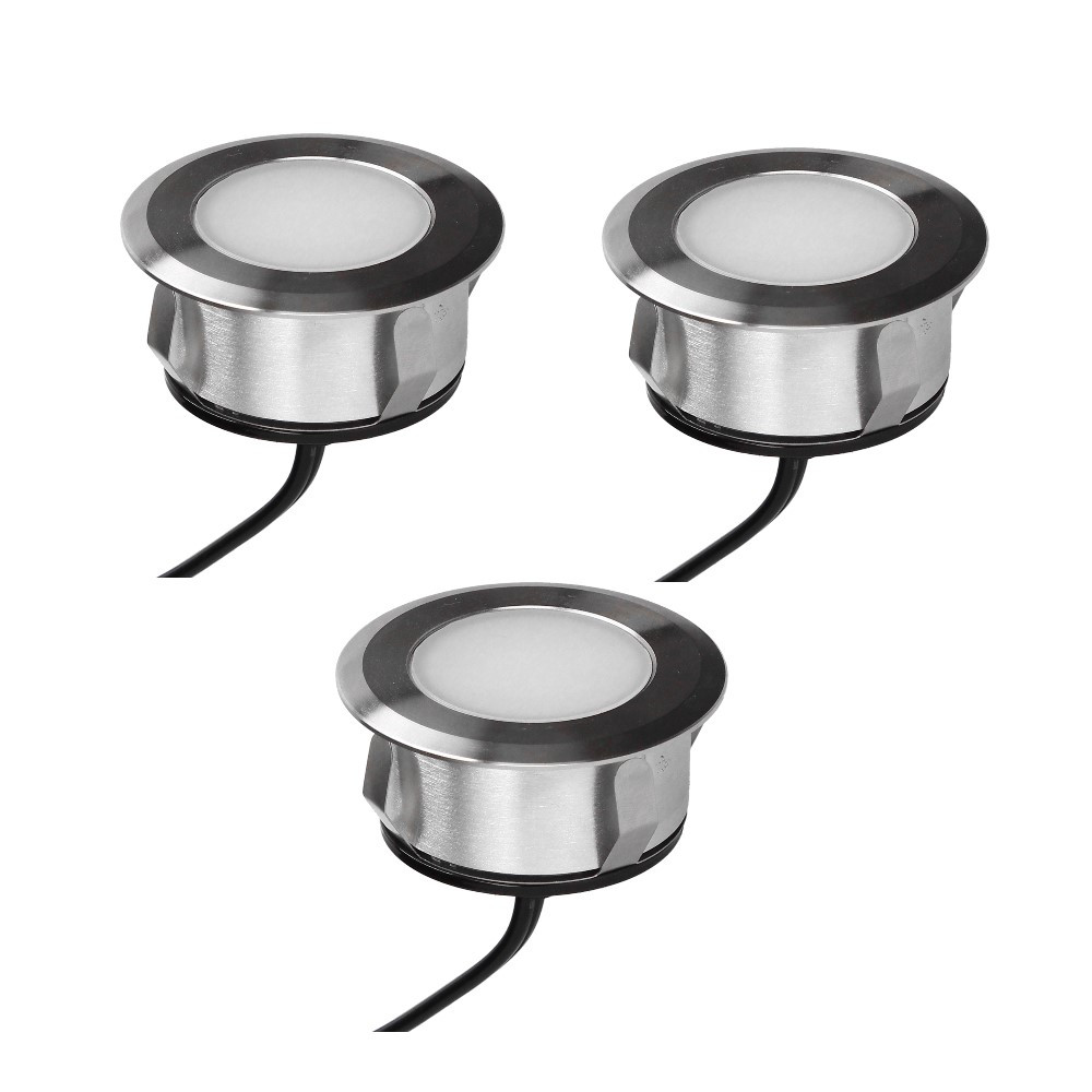 Arlux Lighting Lot 3 spots extérieur encastrables 3.8W, 3000K, 3x25...