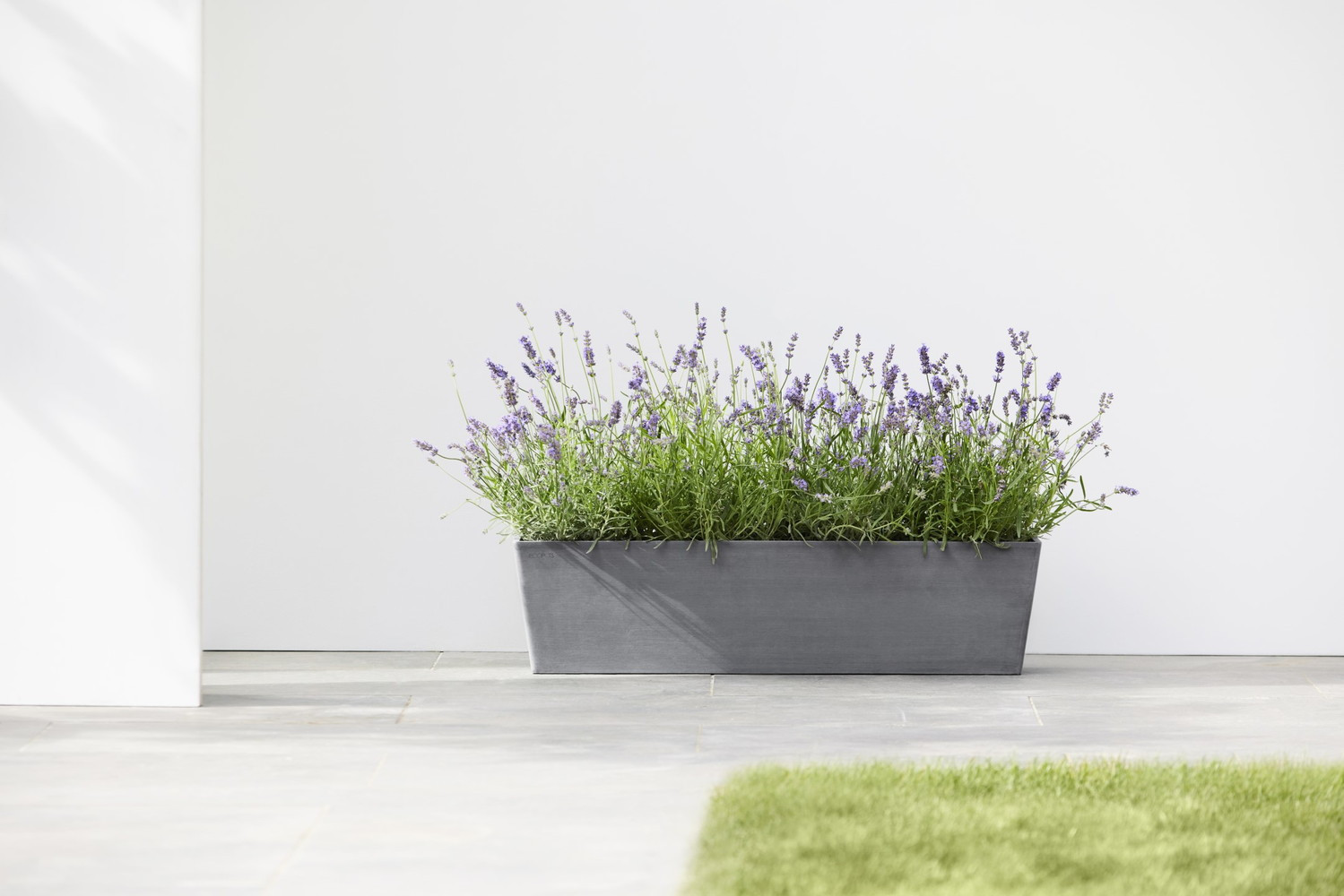 ECOPOTS Pot Rectangulaire Bruges 80 Gris - 80 x 20 x H. 20 cm - 25 L