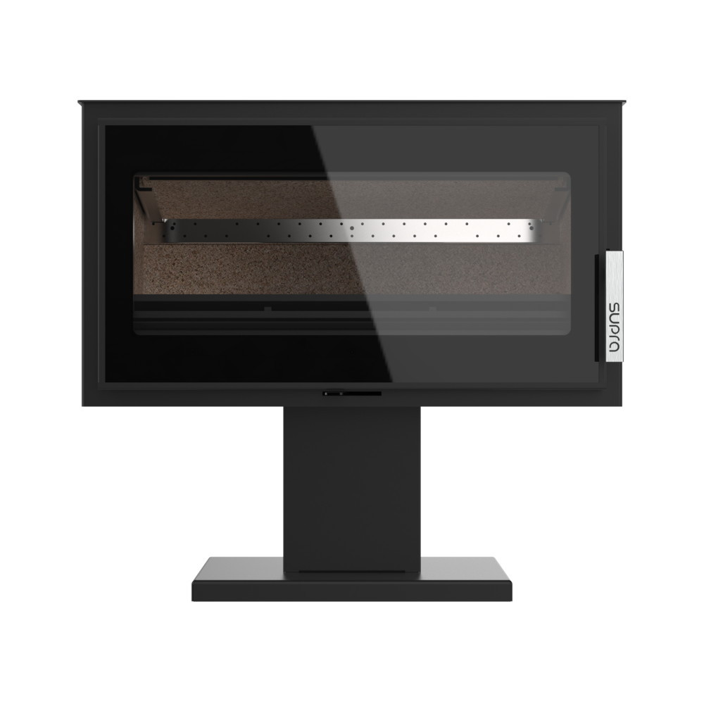 Supra Poêle à bois LARRY SUR PIED acier - horizontal - étanche - bû...