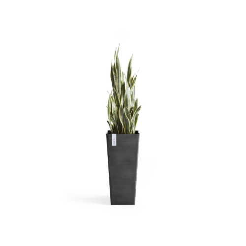 ECOPOTS Pot Haut Rotterdam 70 Gris Foncé - 32 x 32 x H. 70 cm - 42 L