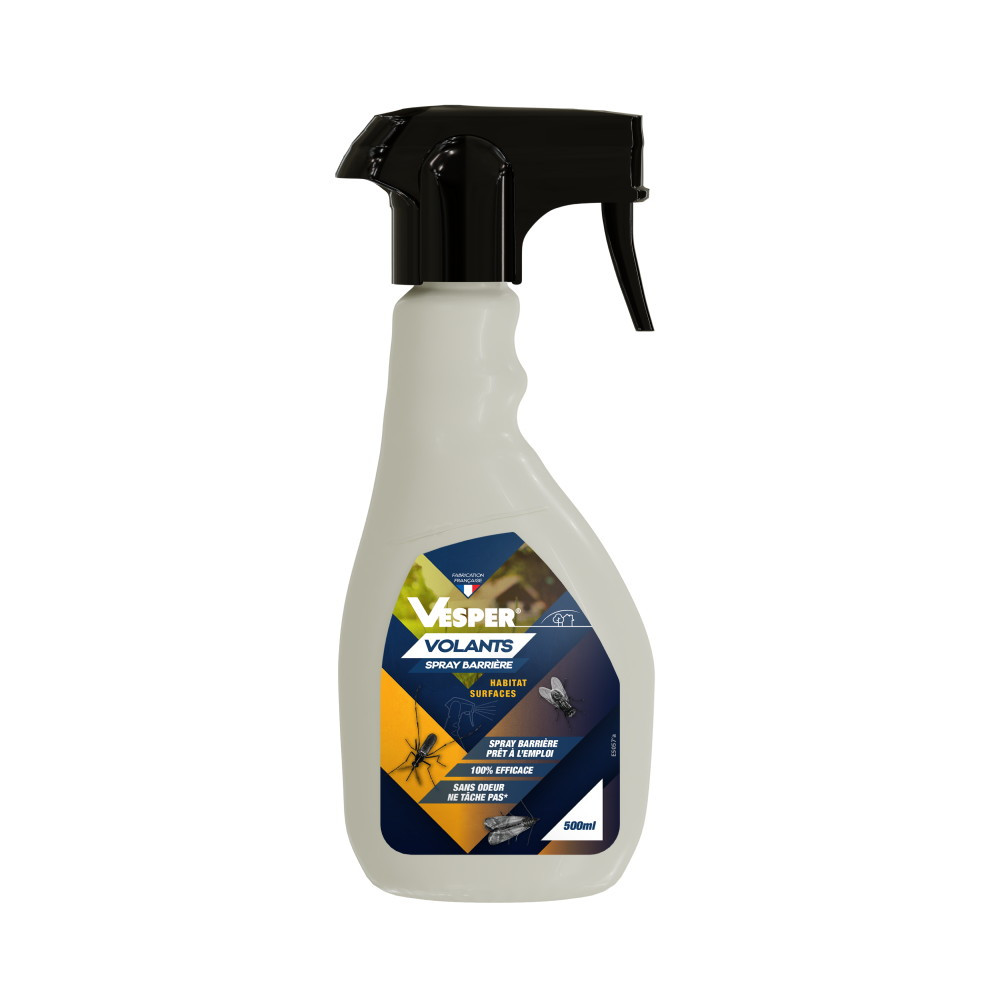 Vesper Spray barrière insectes volants 500 ml - Sans odeur, ne tâch...