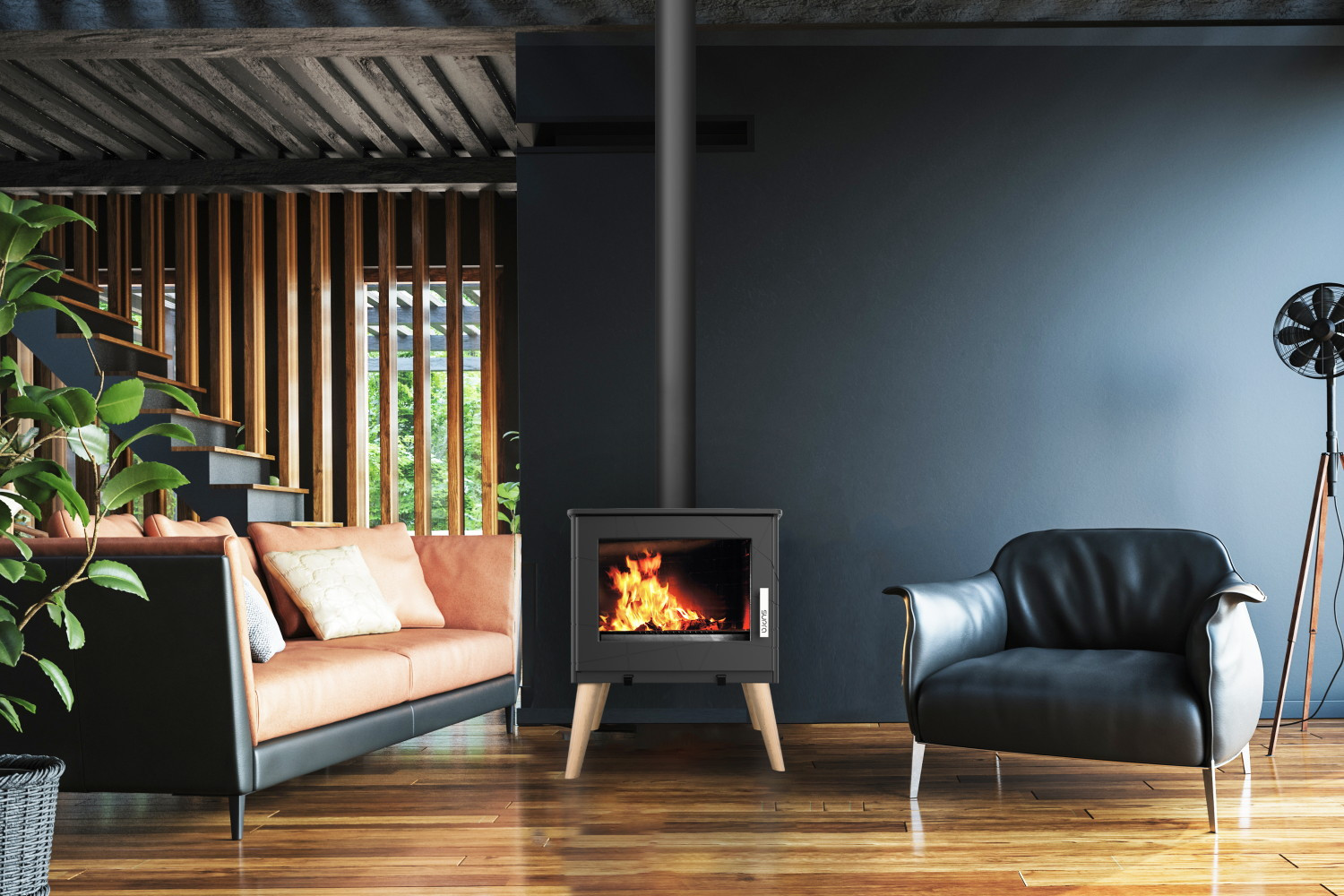 Supra Poêle à bois USKO 8.7KW en fonte - étanche - eco design