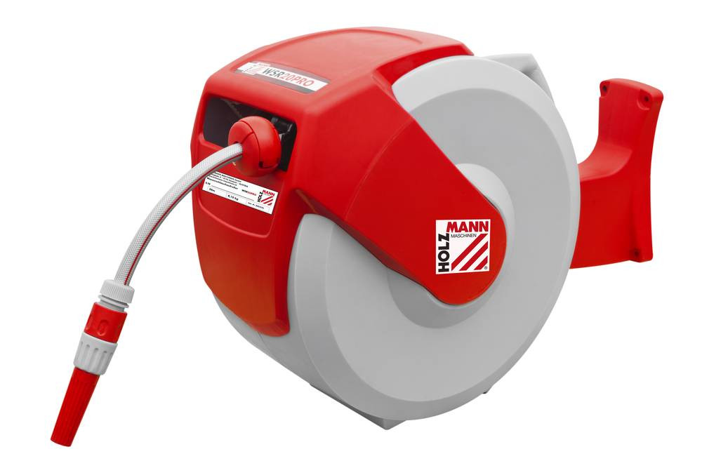Holzmann Dévidoir enrouleur mural arrosage - 20 M - tuyau PVC