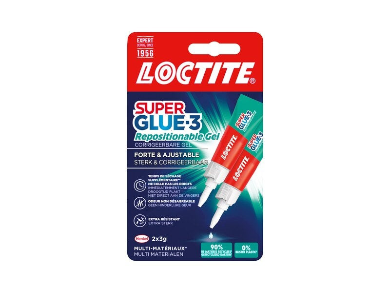 Loctite Colle de reparation loctite superglue-3 gel repositionable ...