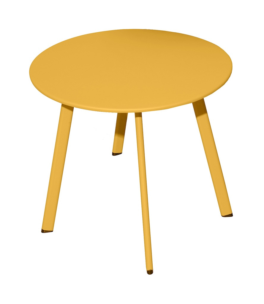 PROLOISIRS Table basse - MASSAÏ - Acier époxy - Ø60 cm - Miel