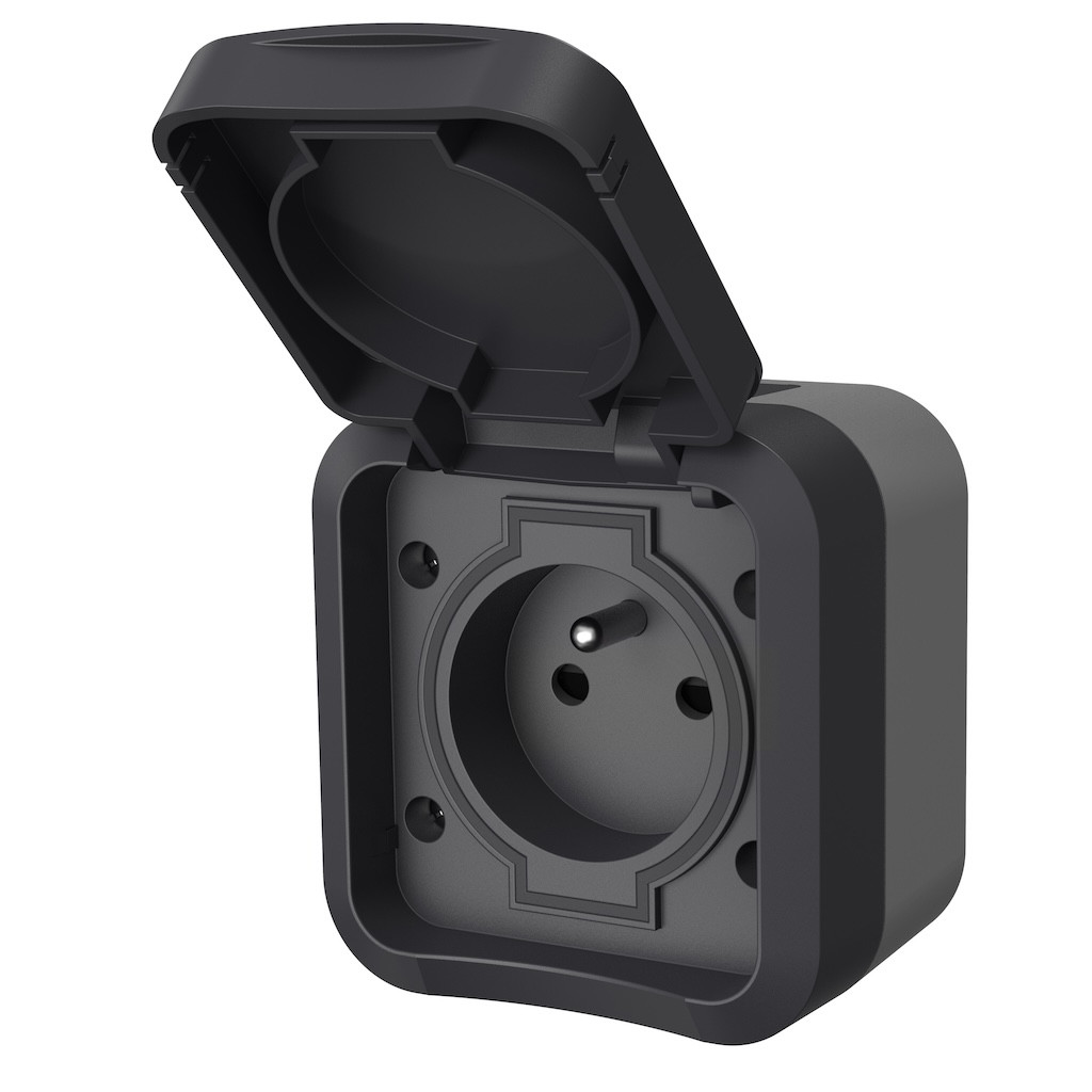 Quarx Prise 2P+T 16A extérieur IP55 - Aquapro