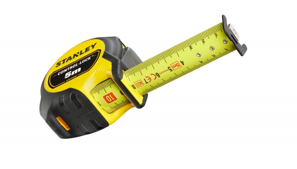 Stanley Metre ruban acier et caoutchouc Control-Lock STANLEY 5 m