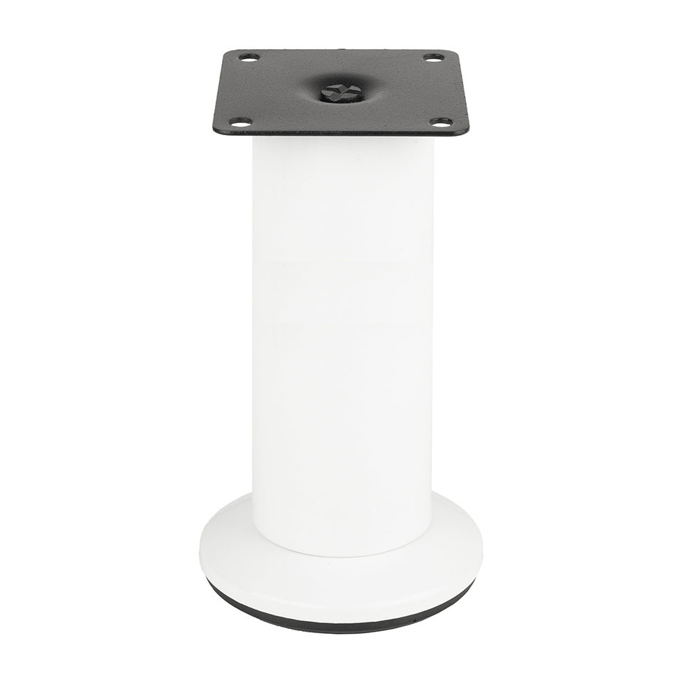 Sans marque Pied de meuble FS001 120 mm réglable blanc brillant