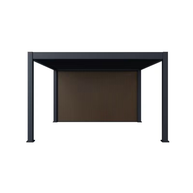 Ombréa Pergola bioclimatique 4 x 4 m avec abri 8 m² - aluminium ant...