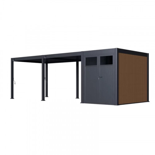Ombréa Abri de jardin pour pergola bioclimatique autoportée 4 m - a...