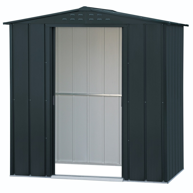 Duramax Abri de jardin métal imitation bois 2,48 m² avec kit d’ancr...