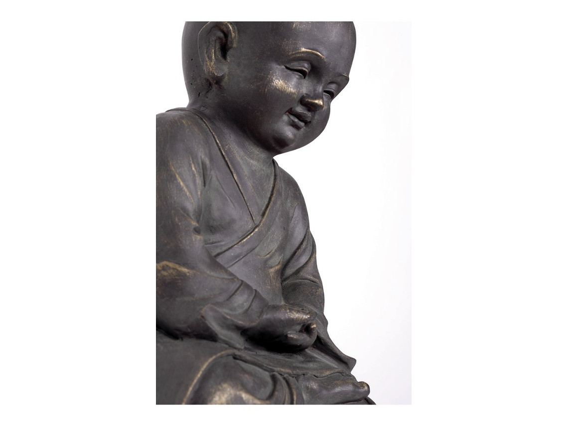 Nortene Statue de jardin Bouddha Leo 41 cm - argile fibreuse