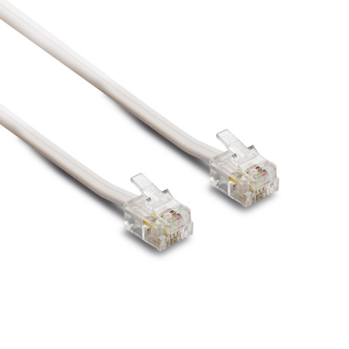 Metronic Câble téléphonique RJ11 pour modem, contacts dorés 10 m