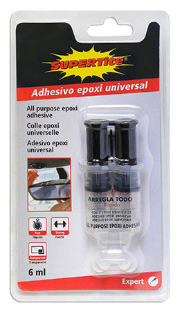 Supertite Colle époxy universelle en seringue 6 ml