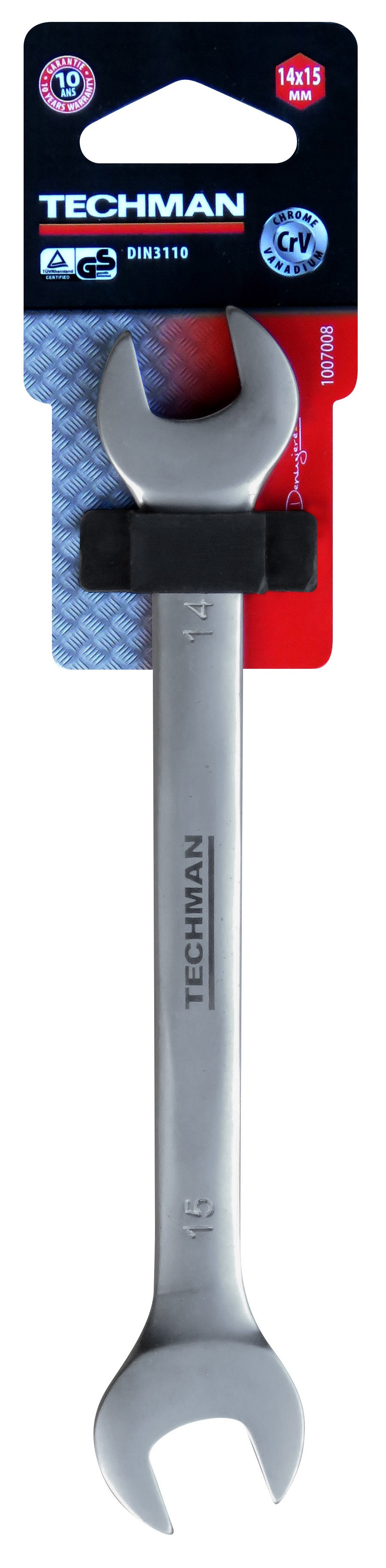 Techman Clé Double Fourche Industrie 16 x 17mm