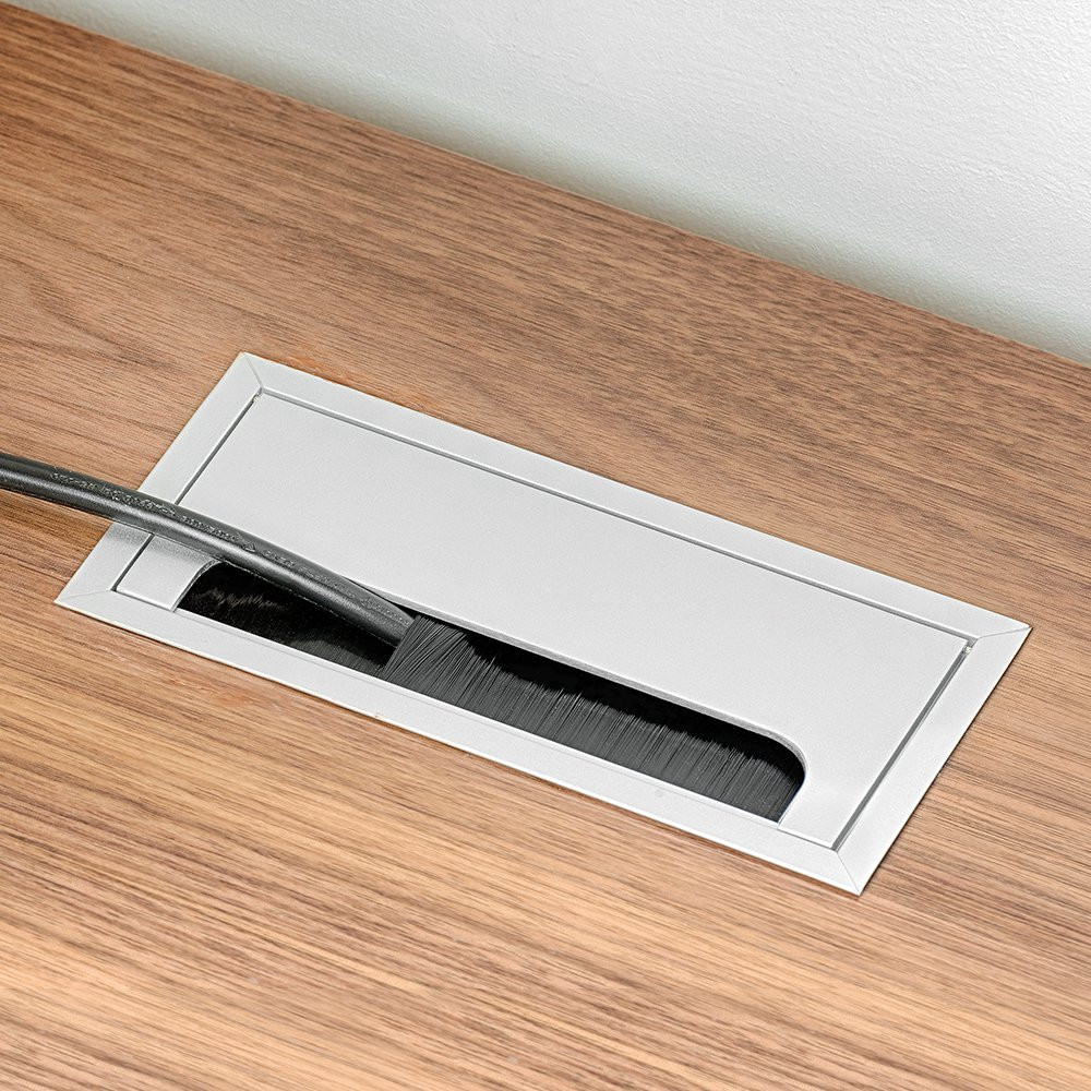 EMUCA Lot de 5 passe-câbles rectangulaires Quadrum pour encastrer e...